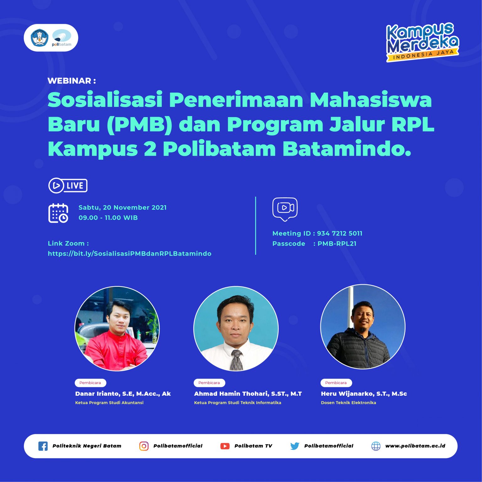 Sosialisasi Penerimaan Mahasiswa Baru (PMB) dan Program Jalur RPL ...