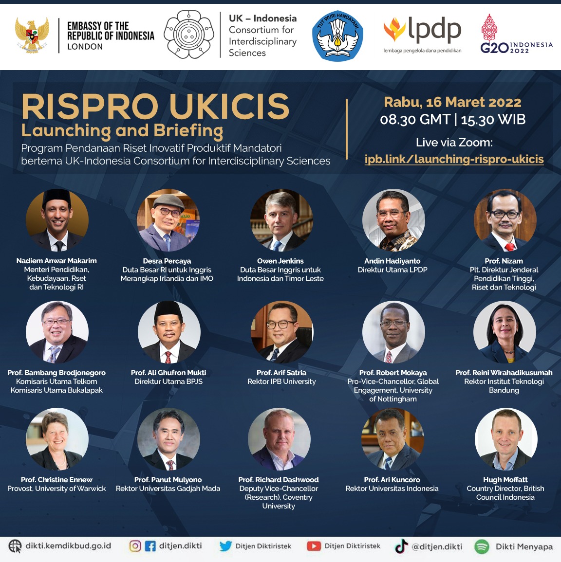 Peluncuran Program Riset Inovatif Produktif (RISPRO) “UK-Indonesia ...