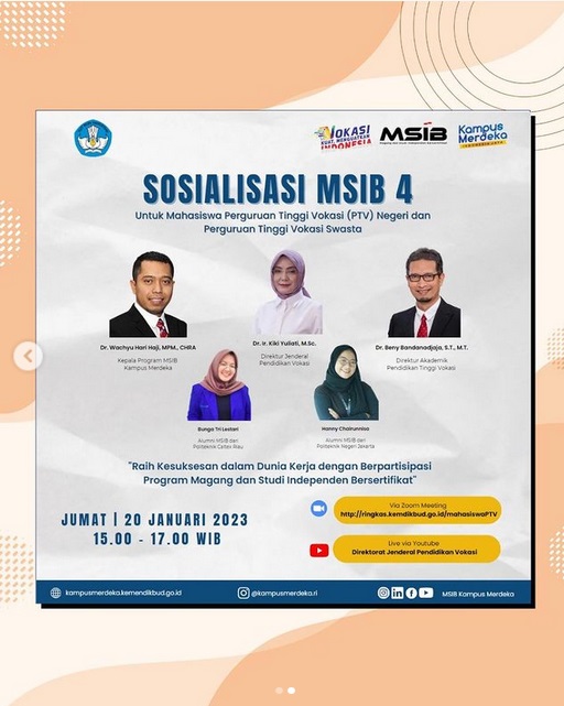 Sosialisasi MSIB 4 Bagi Mahasiswa Vokasi – Politeknik Negeri Batam