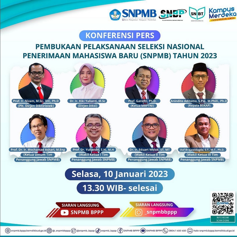 PEMBUKAAN PELAKSANAAN SELEKSI NASIONAL PENERIMAAN MAHASISWA BARU (SNPMB) TAHUN 2023 – Politeknik ...