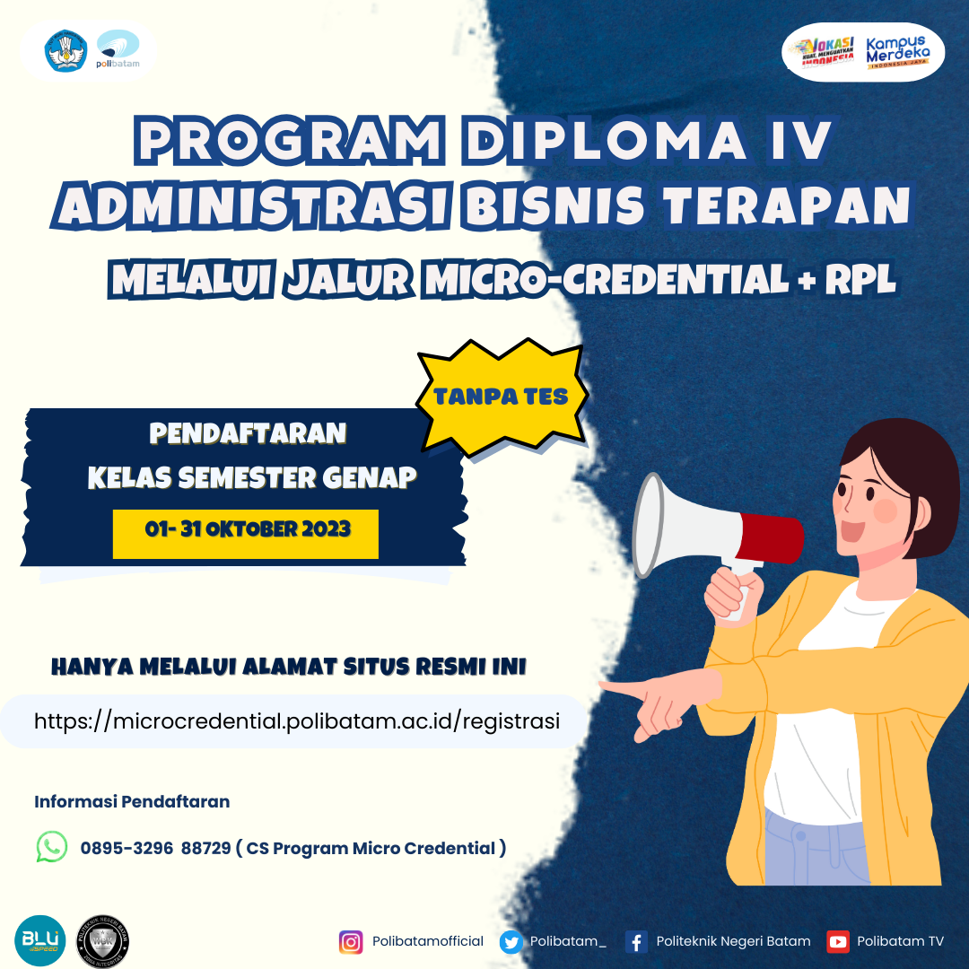 Polibatam Membuka Program Micro Credential + RPL Di Jurusan Manajemen Bisnis dan Jurusan Teknik ...