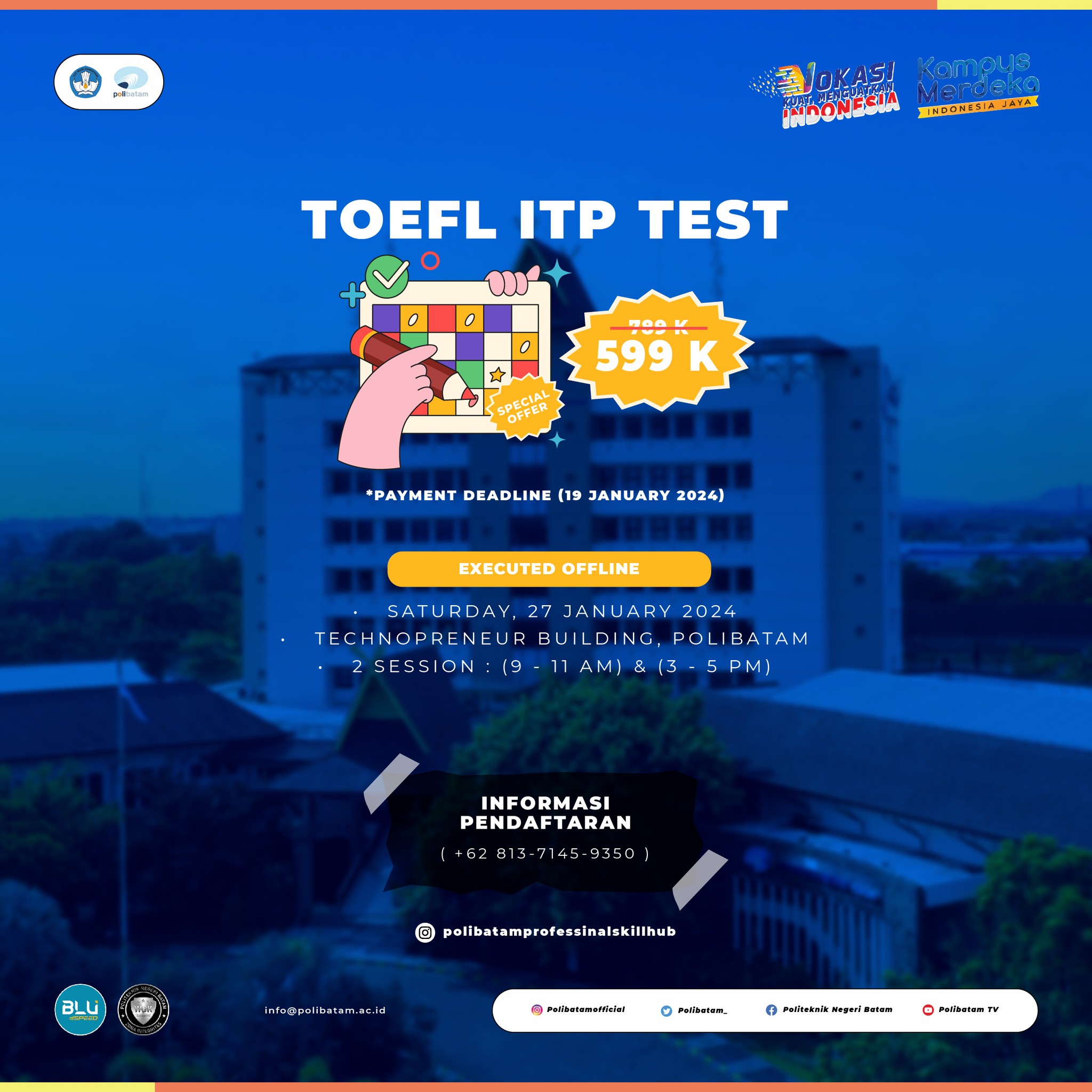 Polibatam Buka Kursus TOEFL & IELTS – Politeknik Negeri Batam