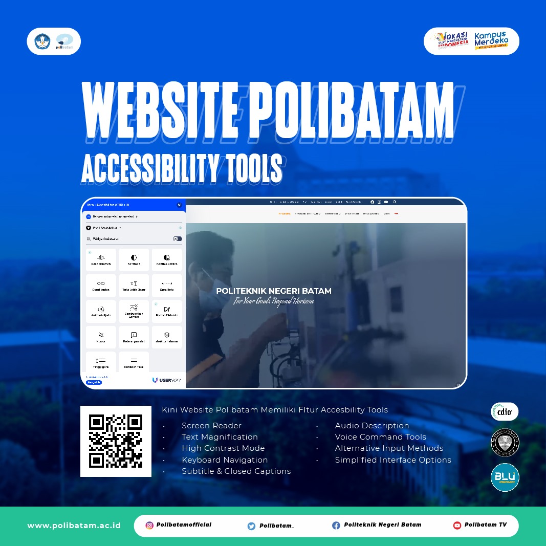 Website Polibatam Sudah Dilengkapi dengan Tool Aksebilitas Ramah Difabel – Politeknik Negeri Batam